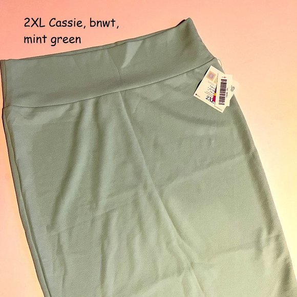 Lularoe Skirts 2xl Lularoe Cassie Pencil Skirt Mint Green Poshmark